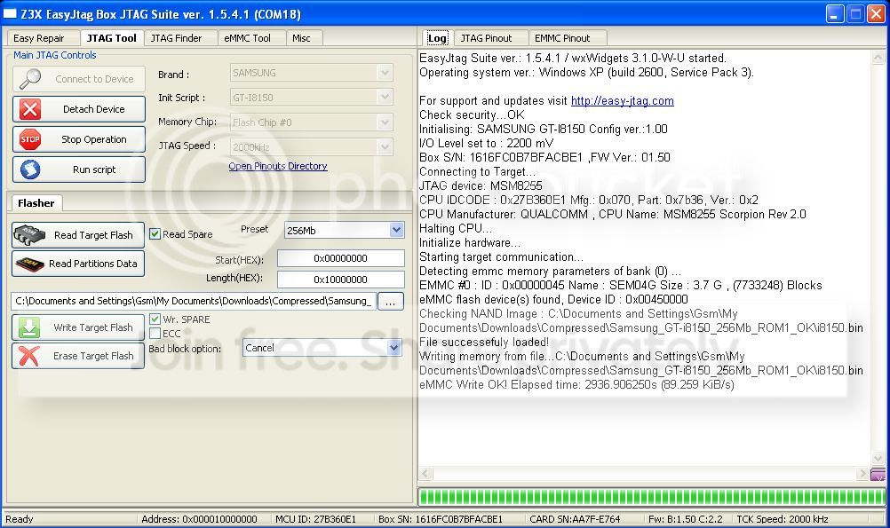 Samsung I8150 Dead Boot Fixed By Easy Jtag | PinoyTechnician
